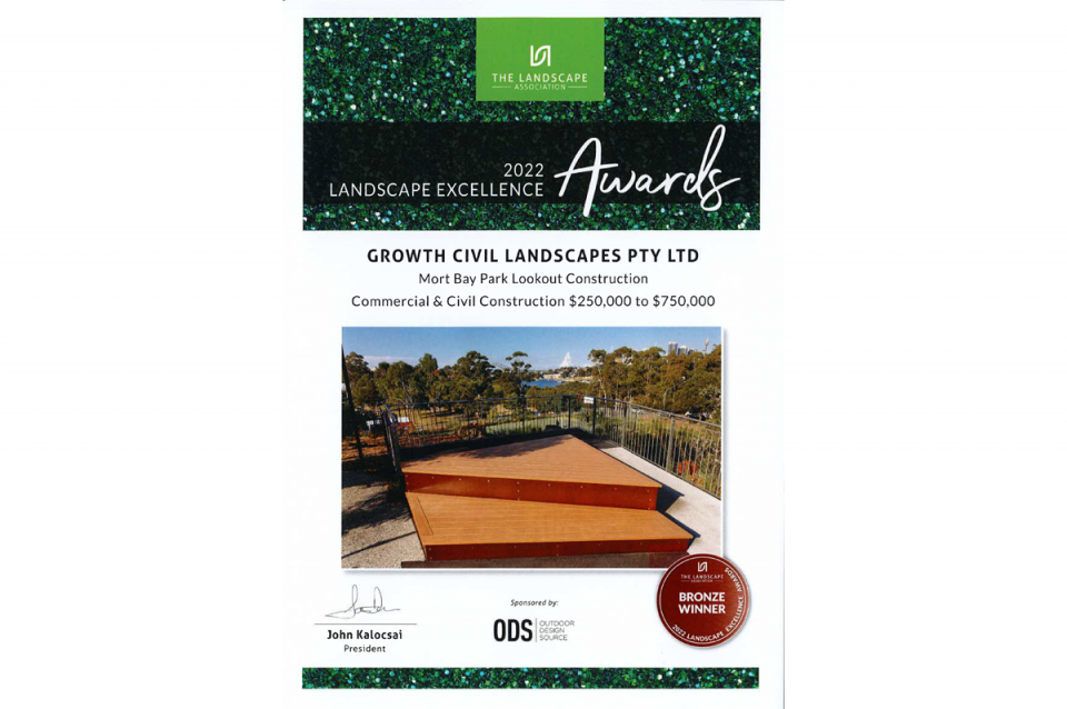 Winners: Landscape Excellence Awards! | Growth Civil Landscapes