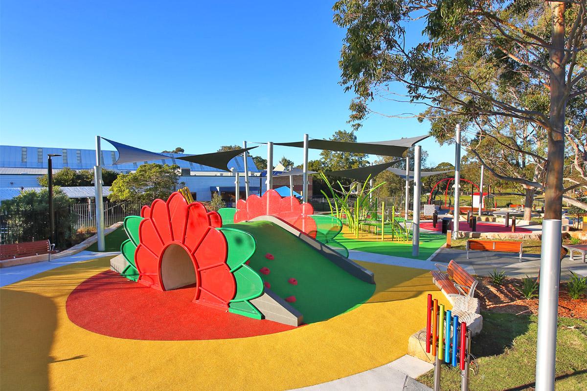 Tram-Inspired All-Abilities Playground | Growth Civil Landscapes